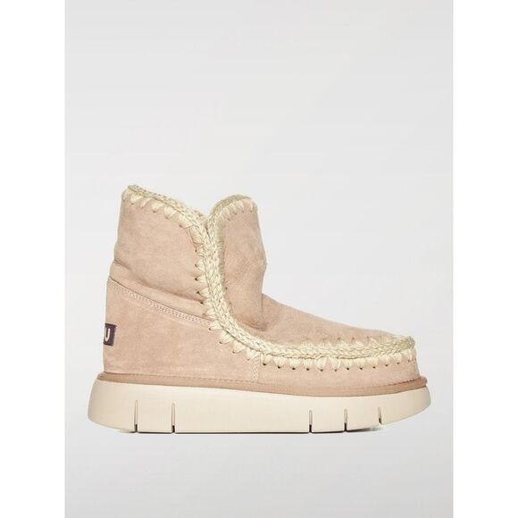 Mou | Shoes | Mou Flat Ankle Boots Woman Beige | Poshmark